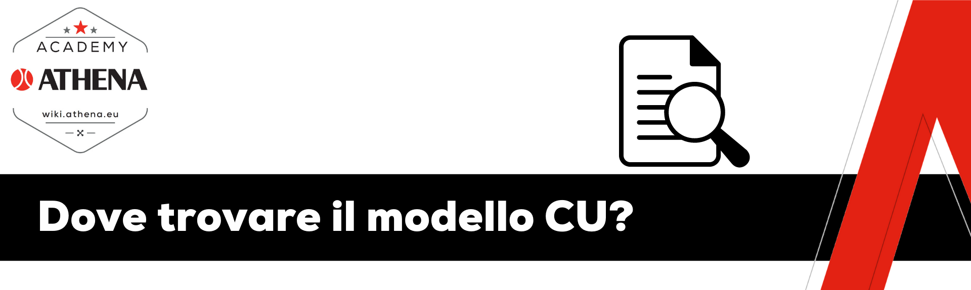 Dove trovare il modello CU? | Athena Spa