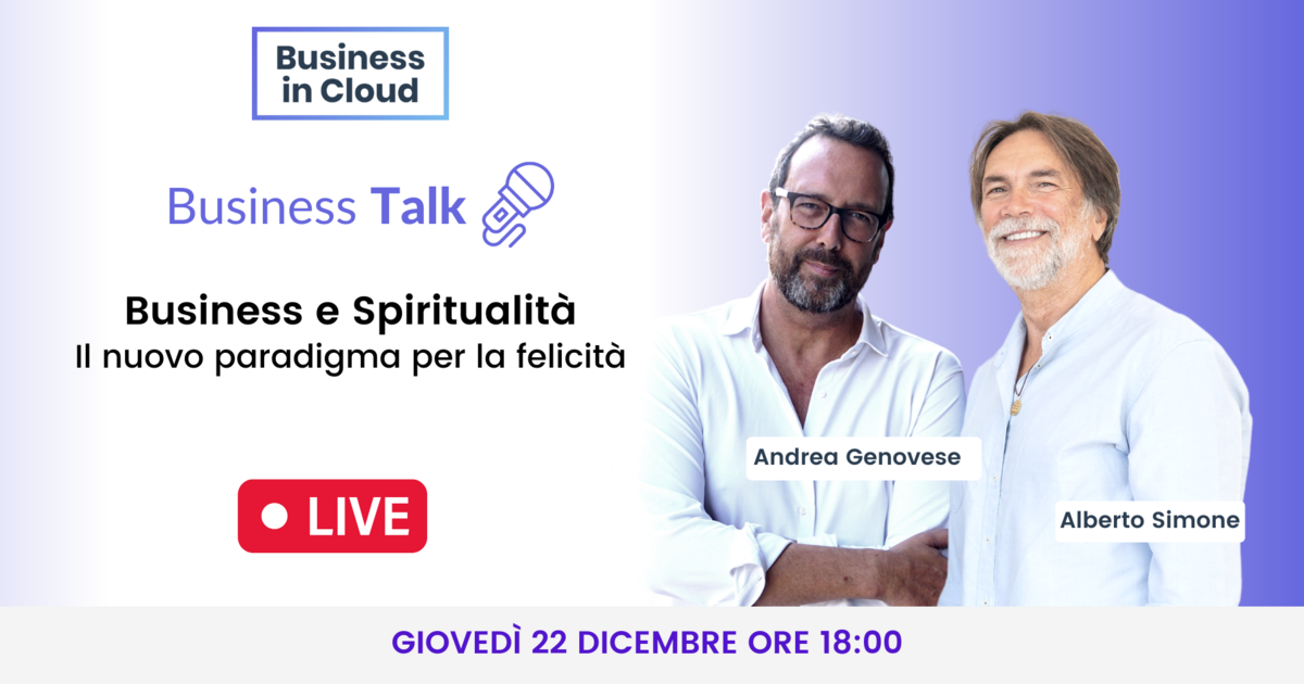 Partecipa al Business Talk con Alberto Simone | BusinessinCloud